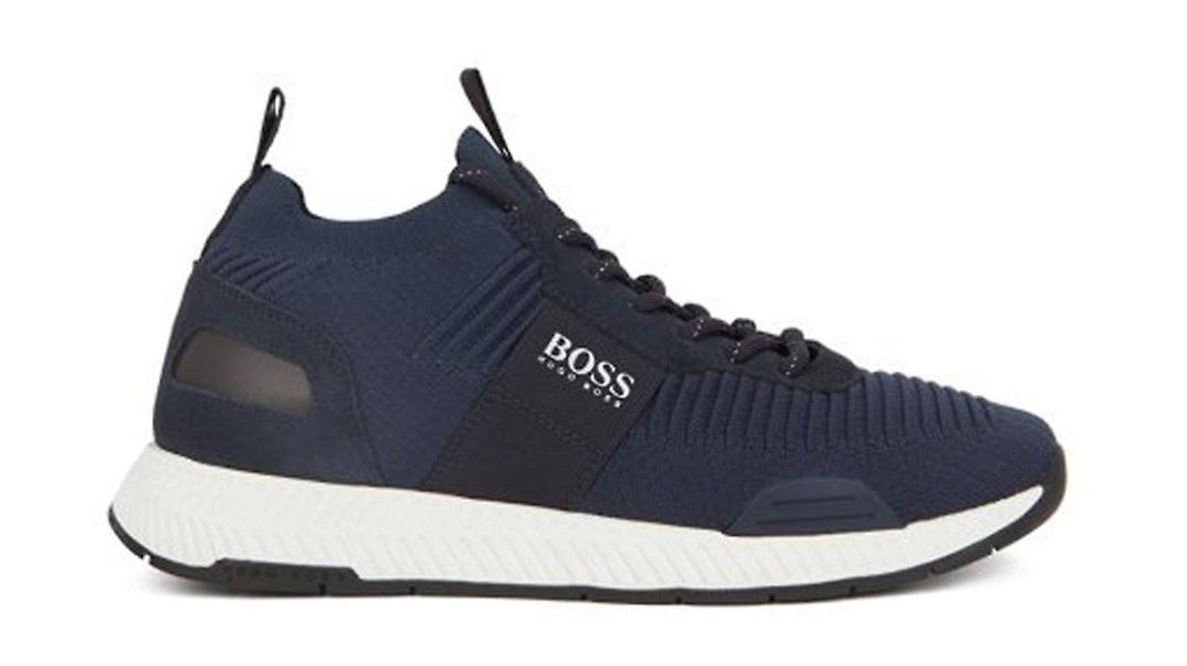 BOSS Men's Dark Blue Titanium Runn Trainers – Hobo Menswear